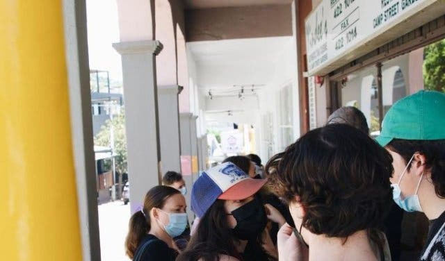 This was the queue at a new vegan ice cream shop when they launched